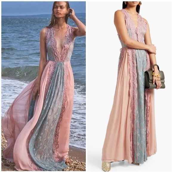 Alexis | Dresses | Nwt Alexis Rosalia Paneled Crochet Corded Lace Maxi ...